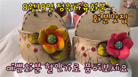 2024년 8월 18일 예쁜화분 할인가로 품어가세요정원다육화분 정원다육 다육화분 다육식물 수제공방분 하모분바이수