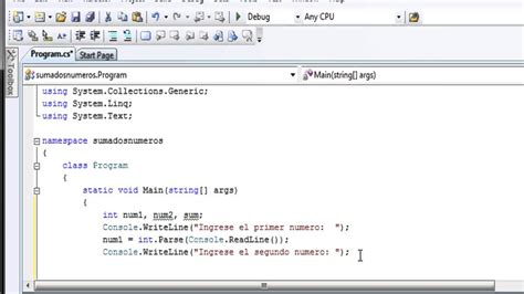 Suma De Dos Numeros En C Estudiar