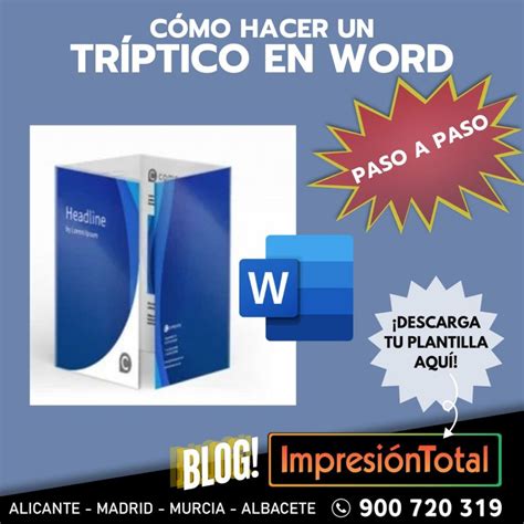 Cómo Hacer Un Tríptico En Word Paso A Paso Imprenta Alicante Murcia Madrid Albacete