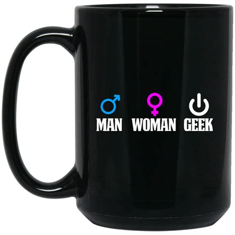 Funny Computer Nerd Mug Man Woman Geek Large Black Mug Geek Stuff