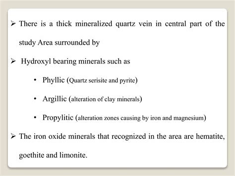 Hydrothermal Alteration Zones Pptx Geography Science