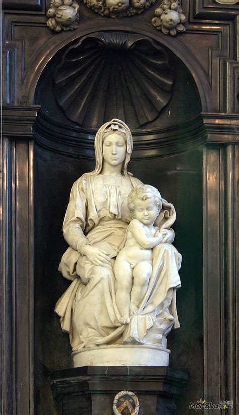 《圣母子》米开朗基罗 Michelangelo 高清作品欣赏 米开朗基罗作品 米开朗基罗专题网站 艺术大师 美术网 Mei