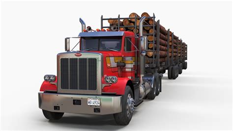 3d Model Peterbilt 359 Logger Truck Vr Ar Low Poly Cgtrader