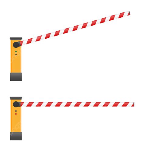 Striped Barrier Gate Automatic Stop Stock Illustration Restricted Png And Vector With