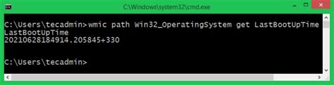 How To Check Computer Uptime In Windows Tecadmin