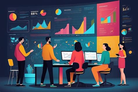 premium photo creative data team collaborative data visualization in
