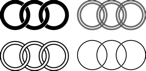 Three Rings Interlocking Icon Set 34123658 Vector Art At Vecteezy