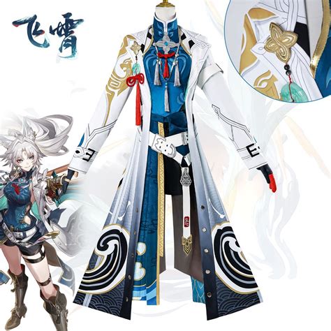 【ready Stock】wudu Feixiao Cos Honkai Star Rail The Merlins Claw Saran Fei Xiao Cosplay Costume