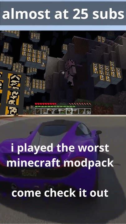 Minecraft Worst Modpack Short Youtube