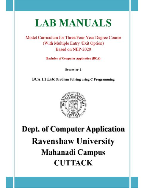 Bca Lab Manual C Programming Basics Pdf Computer Engineering Computer Data