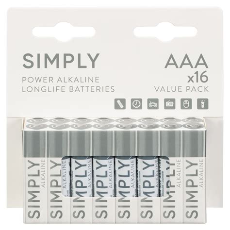 Simply Power Alkaline Aaa Longlife Batteries 16pk Electricals Bandm