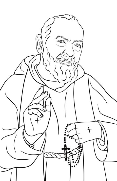 St Padre Pio St Anthony Of Padua 4f7 In 2025 Coloring Pages Bible Illustrations Jesus