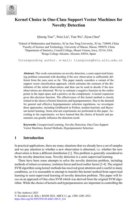 Pdf Kernel Choice In One Class Support Vector Machines For Novelty Detection