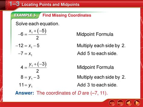 1 3 practice locating points and midpoints answers 23 pages answer in