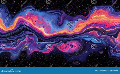 Digital Art Pieces Generated By Algorithms Creating Abstract And