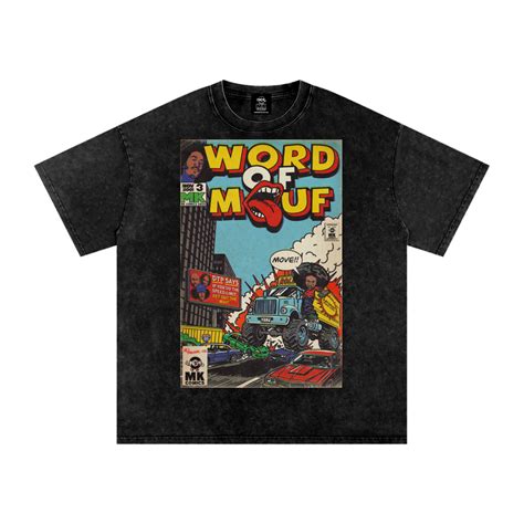 Word Of Mouf Snow Washed Oversized Cotton T Shirt Fine Art Of Mk