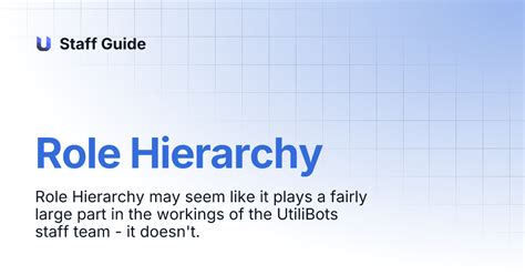 Role Hierarchy Staff Guide