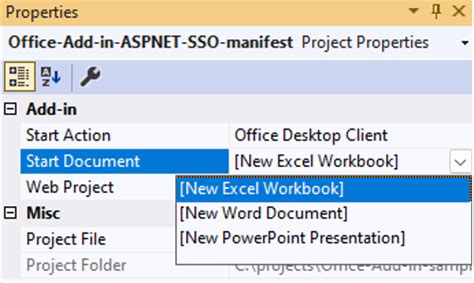 Create An Aspnet Office Add In That Uses Single Sign On Sso Office