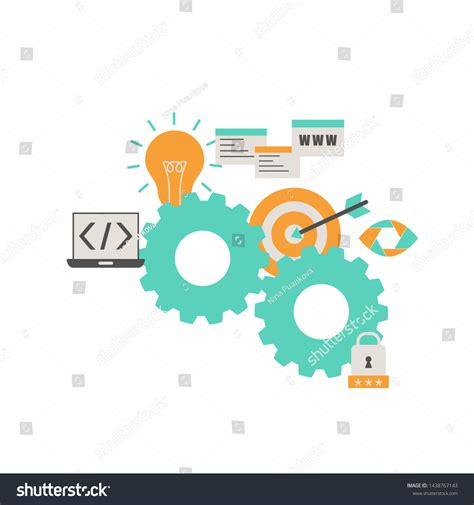 Coding Programming Concept Isolated Vector Illustration เวกเตอร์สต็อก