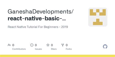 Github Ganeshadevelopments React Native Basic Tutorial React Native Tutorial For Beginners