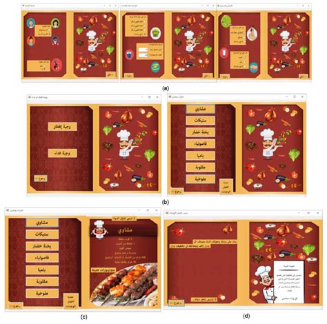 A User Personal Information B The User Chooses The Meal C The