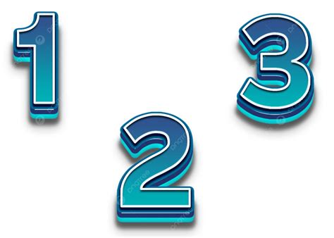 Light Color First With Second And Third Number First Second And Third Number One Two Three