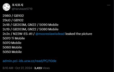 Le GPU Mobile Nvidia GeForce RTX 50 Sono State Ufficiosamente Elencate Online Con I Loro ID