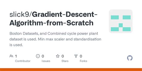 Github Slick9gradient Descent Algorithm From Scratch Boston Datasets And Combined Cycle