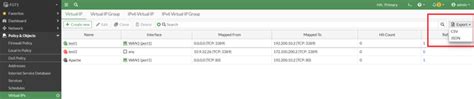 Technical Tip How To Export Vip Address Service Fortinet Community