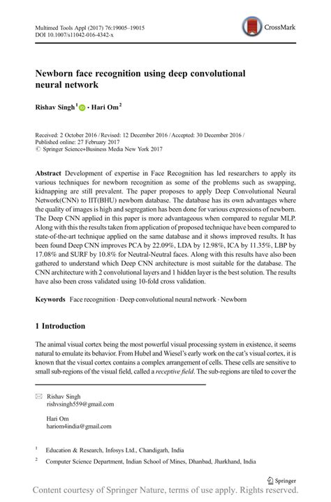 Newborn Face Recognition Using Deep Convolutional Neural Network