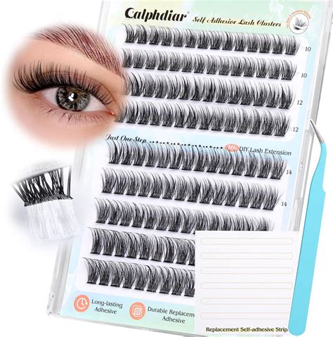 Self Adhesive Eyelashes Brown Press On Lashes No Glue Needed Fluffy Wispy Self