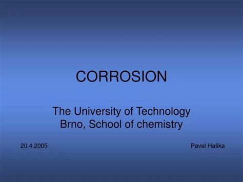 PPT CORROSION PowerPoint Presentation Free Download ID