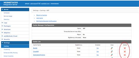 How To Restrict Delete Option For Cache Managers WebMethods