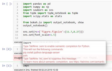 Tabninesem Message After Install · Issue 5 · Codotajupyter Tabnine