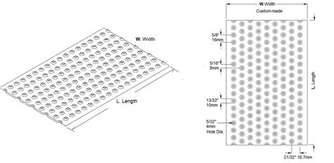 Perforated Traction Tread Flat Plate METART
