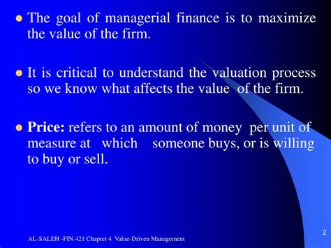 Ppt Chapter 4 Value Driven Management Powerpoint Presentation Free