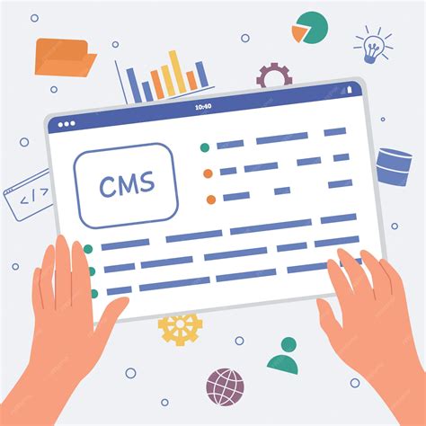 Conception De Concept De Système De Gestion De Contenu Ou Conception De Concept De Cms