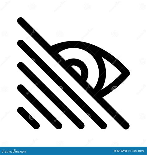 Hide Icon Design User Interface Vector Stock Vector Illustration Of Sign Line 321039864