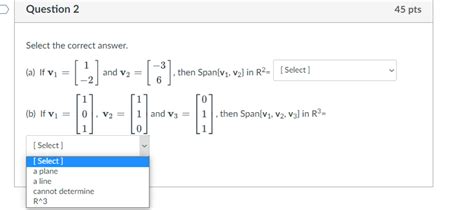 Solved Select The Correct Answer A If Mathbf V