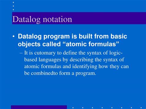 Ppt Deductive Database Powerpoint Presentation Free Download Id