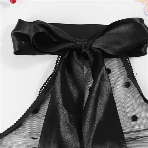 Erotic Whore Costumes Sexy Perspective Mesh Lingerie For Women See Through Bra Satin Panty Sex