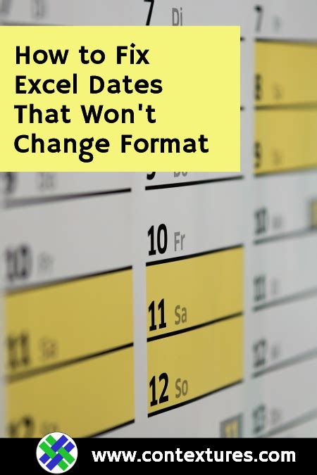 Excel Dates Wont Change Format Contextures Blog