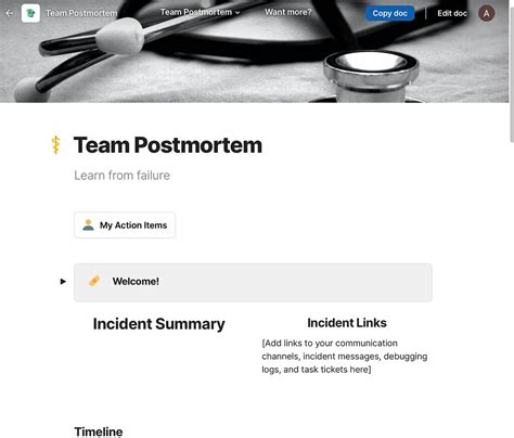 Team Postmortem Doc Doc Show And Tell Coda Maker Community