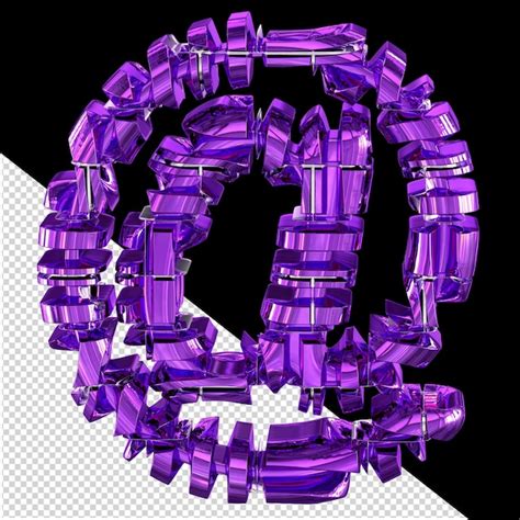 Premium Psd Dark Purple Transformed 3d Symbol