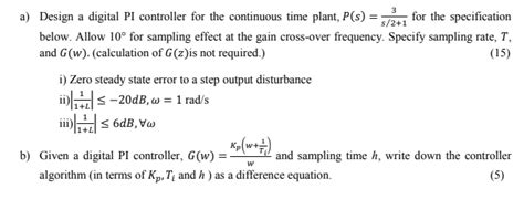 S21 A Design A Digital Pi Controller For The