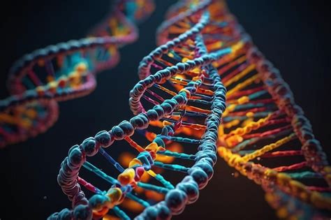 Premium Photo Dna Strand With Embedded Information