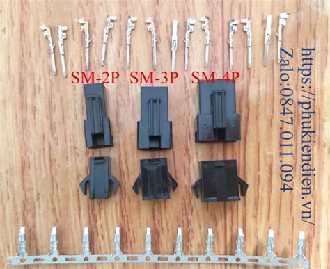 Connector SM-2P 3P 4P 2.54mm - bộ jack gồm đầu cắm và cốt đực cái