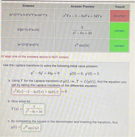 Solved At Least One Of The Answers Above Is NOT Correct Use Chegg