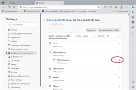 How To Remove Specific Cookies From Microsoft Edge