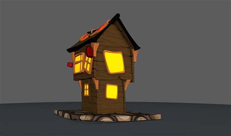 만화 공포 집 음영 렌더링 3d 모델 10 Unknown Fbx Obj Ma Free3d